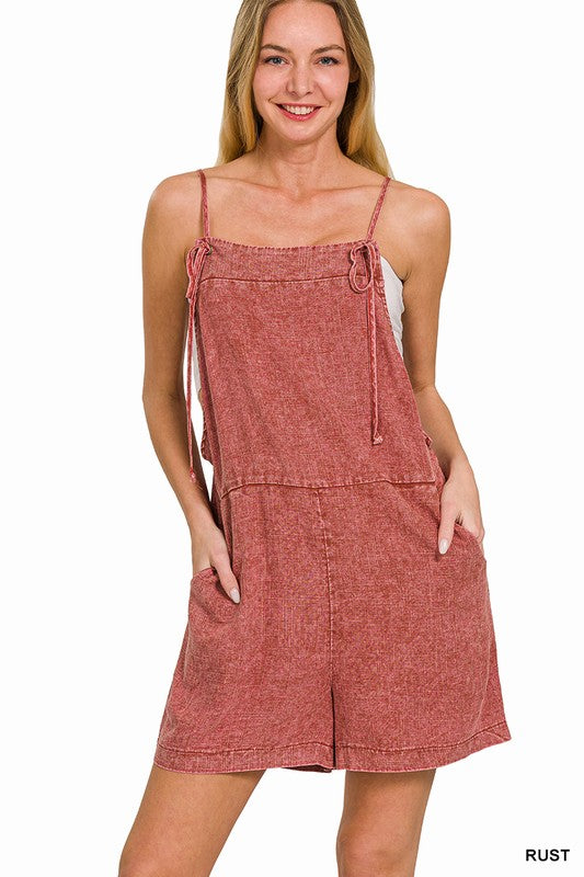 Washed Linen Riley Romper – Fierce and Foxxy Clothing